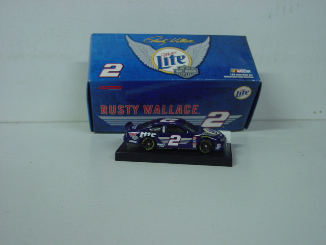 ..1999 Rusty Wallace 1/64th Miller Lite "Harley Davidson" car
