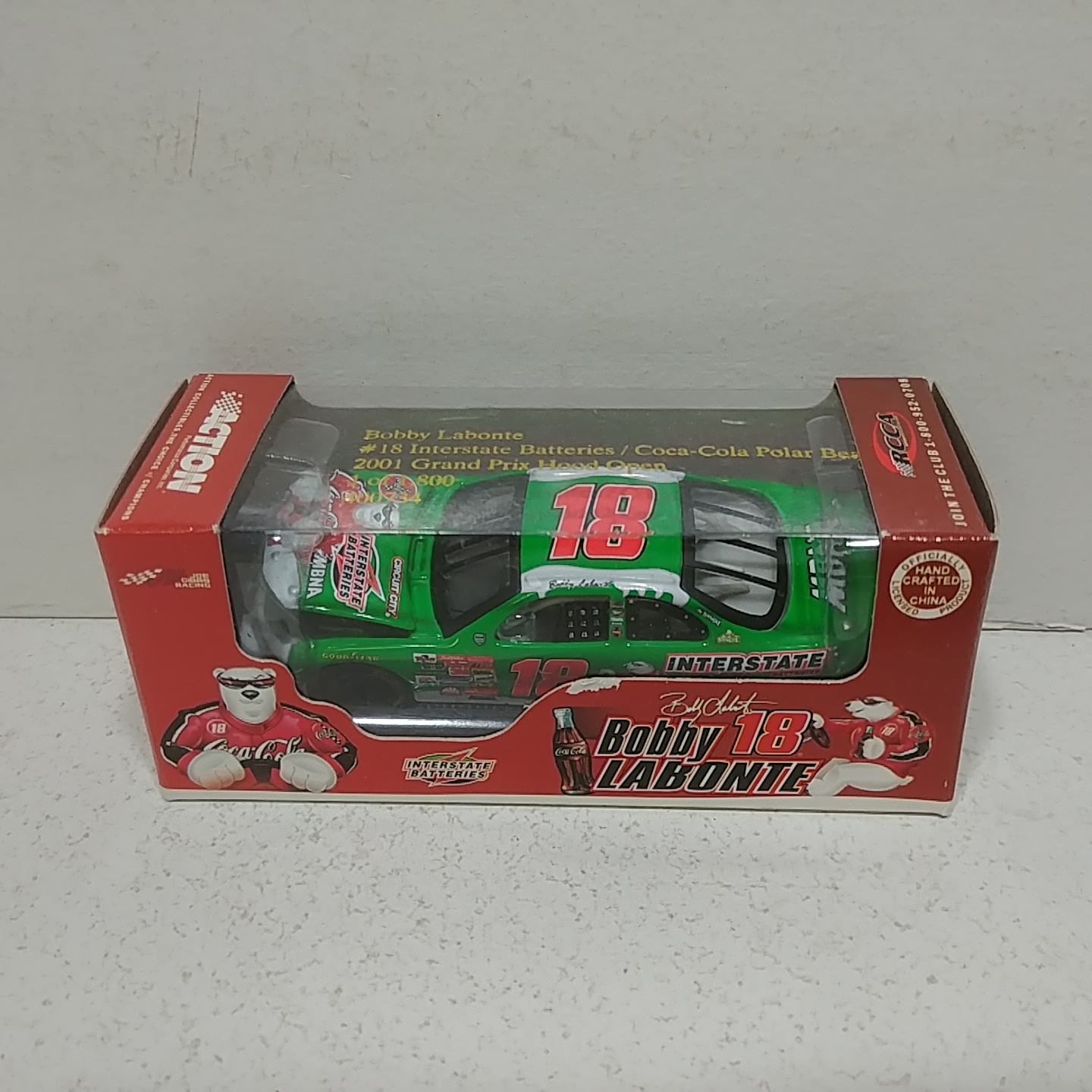 ..2001 Bobby Labonte 1/64th Interstate Batteries "Coca Cola Polar Bears ...