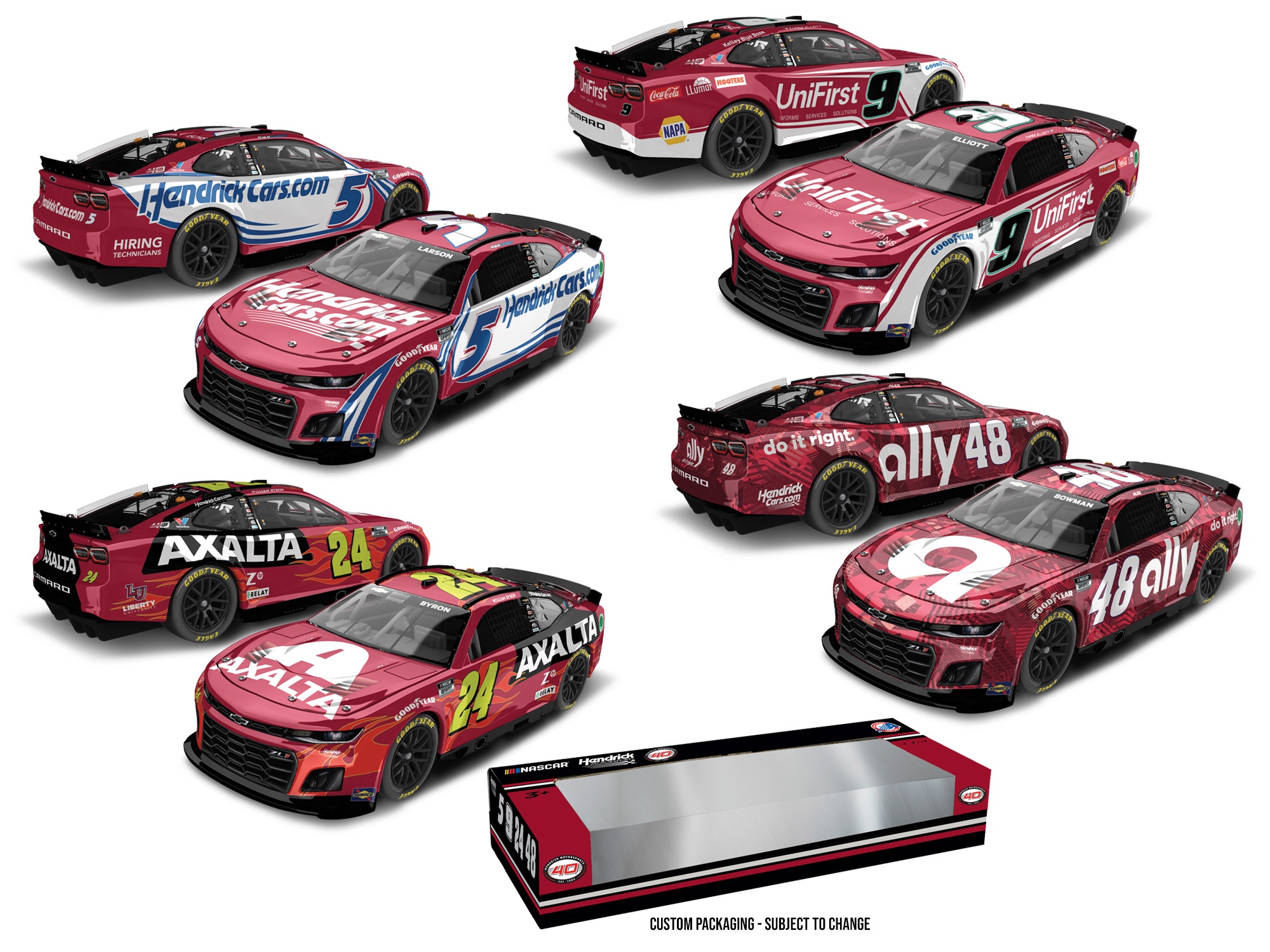 ..2024 Hendrick 1/64th 40th Anniversary "Martinsville" Set