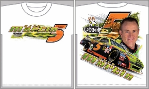 ..2010 Mark Martin Go Daddy.com "White" tee
