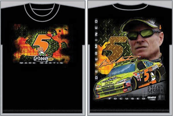 ..2010 Mark Martin GoDaddy.Com "Old School" t-shirt